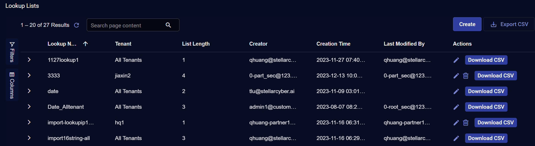 Working with the Lookups Table