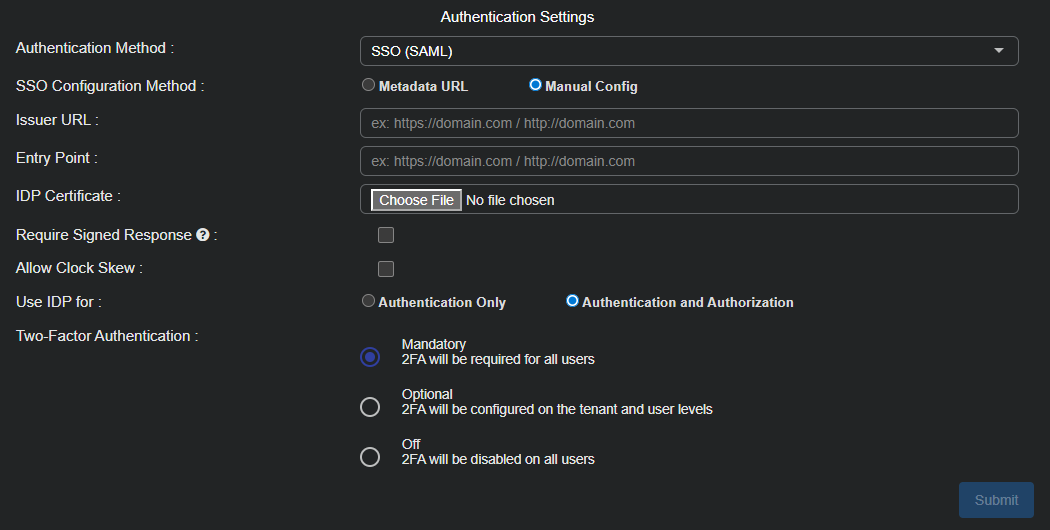 Configuring Authentication